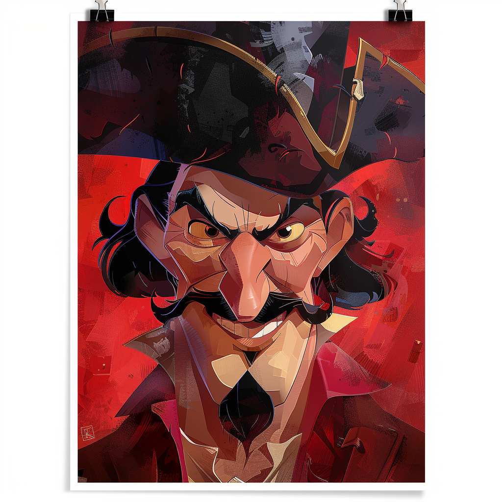poster-pixar-style-Captain-Hook-midjourney-1720973793251 | AI Poster Generator